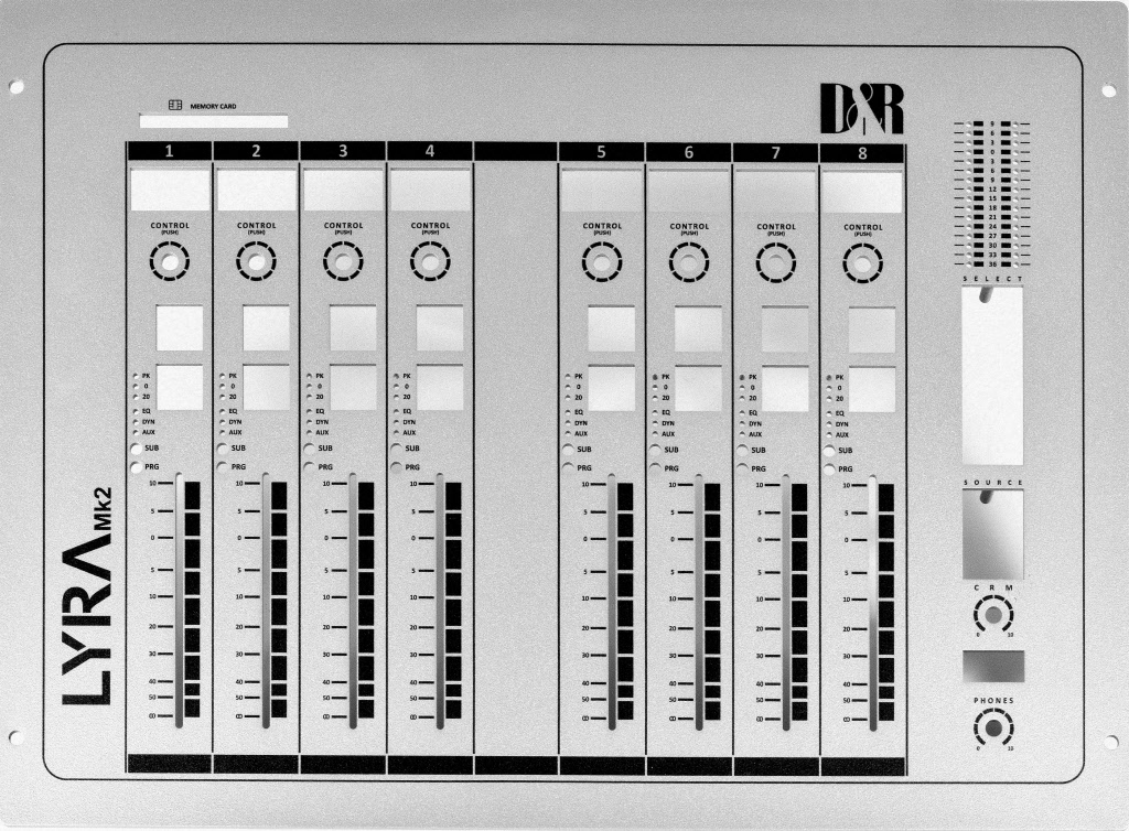 LYRA 8 Fader Front panel 10101345 | 10101345