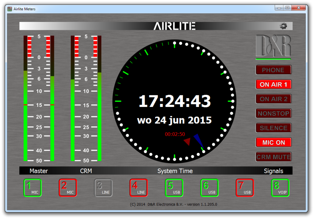 AIRLITE-USB broadcast mixer